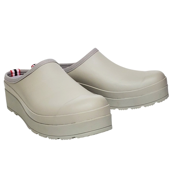 Hunter | Shoes | New Hunter Original Play Slip On Clogs Gray Waterproof ...